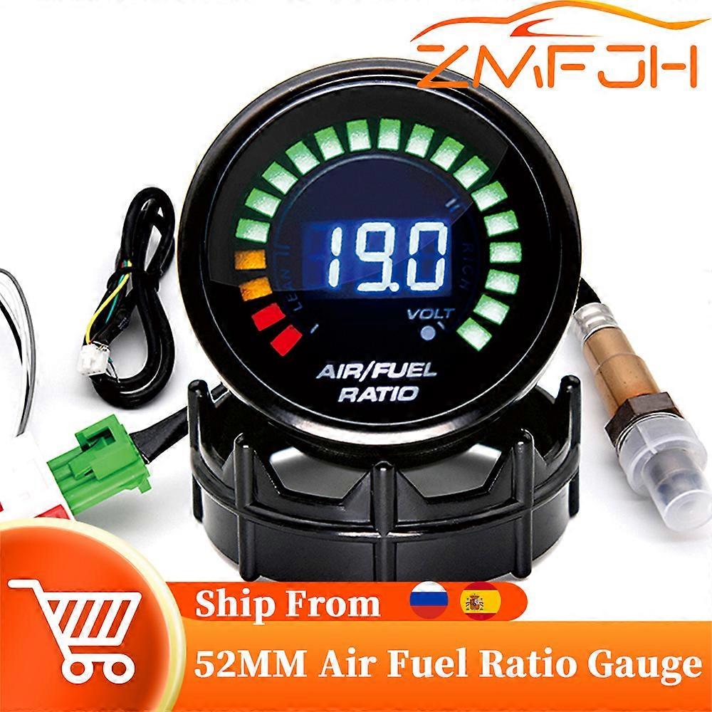 52mm Digital Air Fuel Ratio Gauge Car Gauge AFR Narrowband O2 Oxygen ...