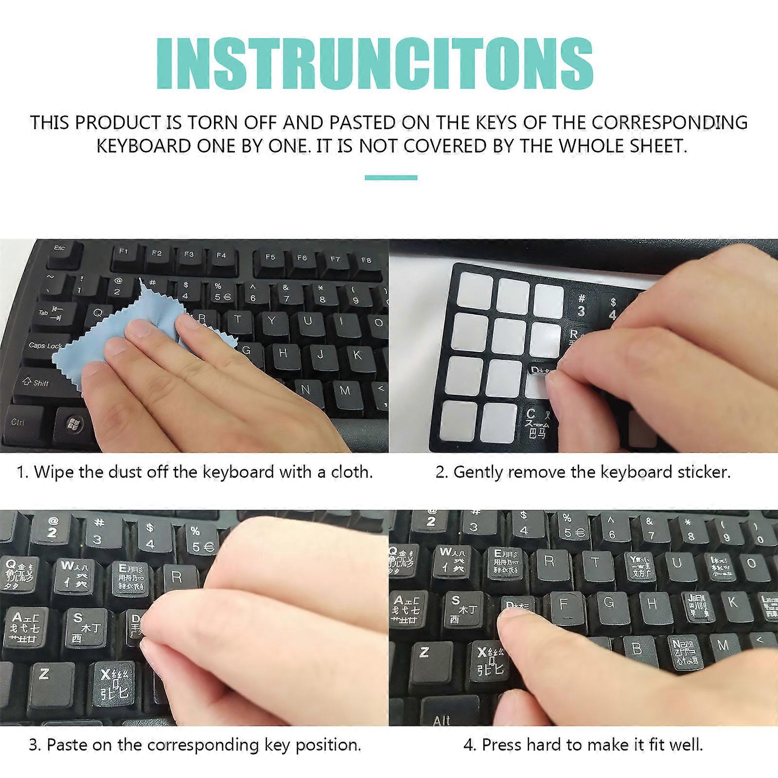 Label Sticker Keyboard Letter Stickers Black Keyboard Stickers Keyboard ...