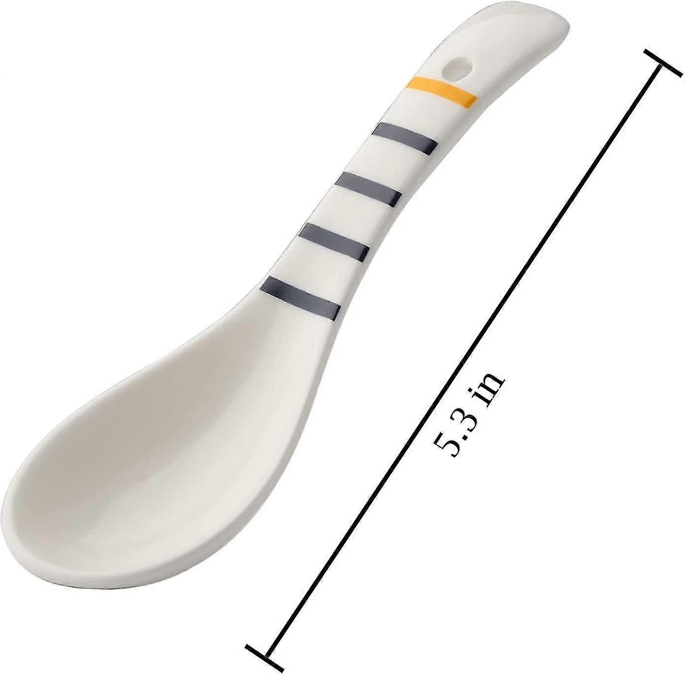 Ceramic Asian Soup Spoons Set Of 4 Japanese Ramen Soup Spoons Porcelain ...