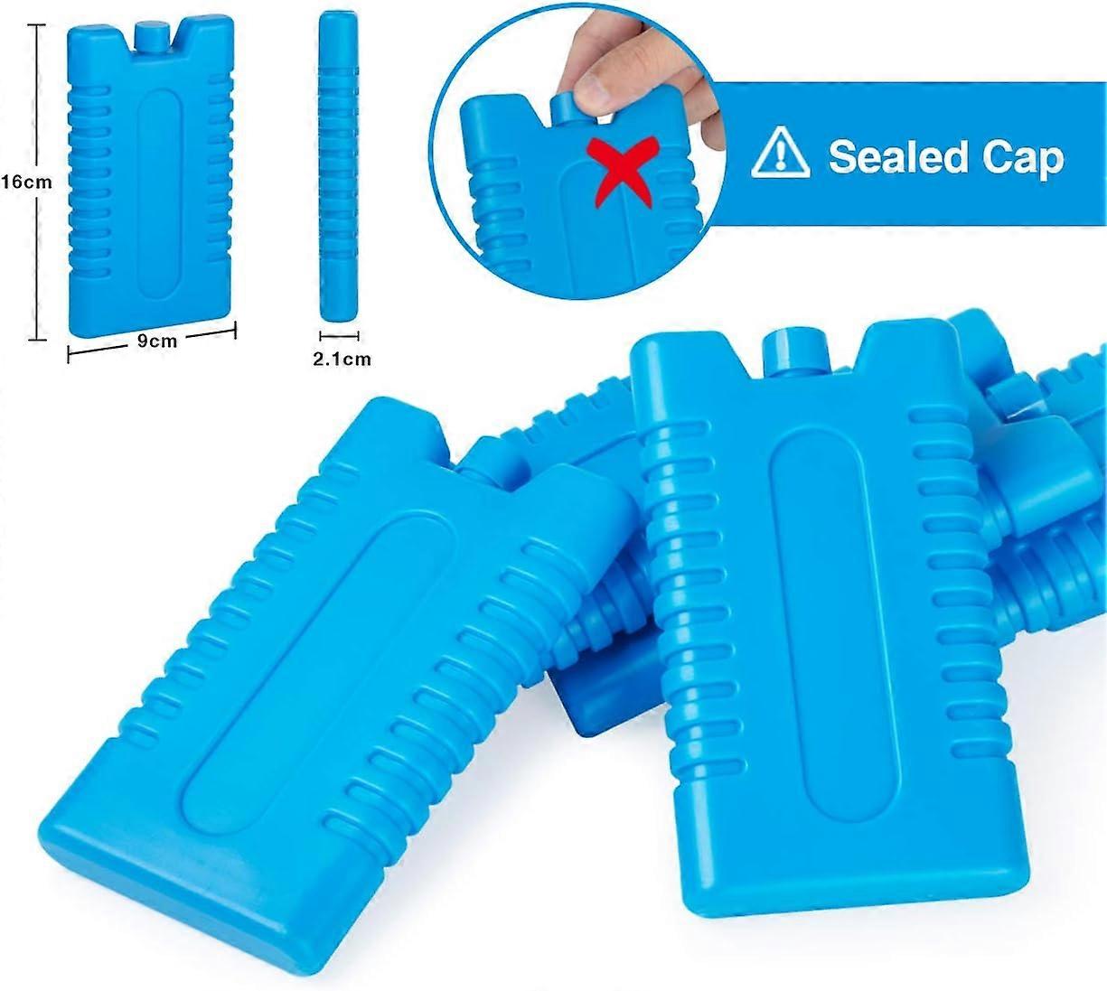 Pack of 6 Ice Blocks Cooler Blocks 16 x 9 x 2cm/210ML, Cooler Blocks ...