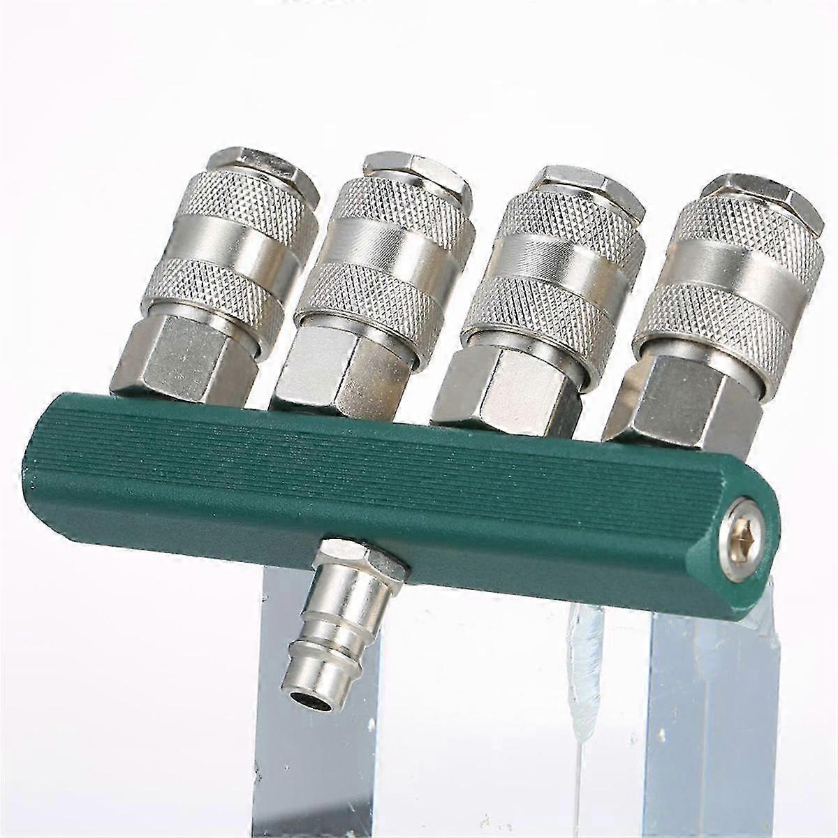 Air Compressor Splitter with 4 Couplers & 1/4Inch NPT Plug 1/4Inch NPT ...