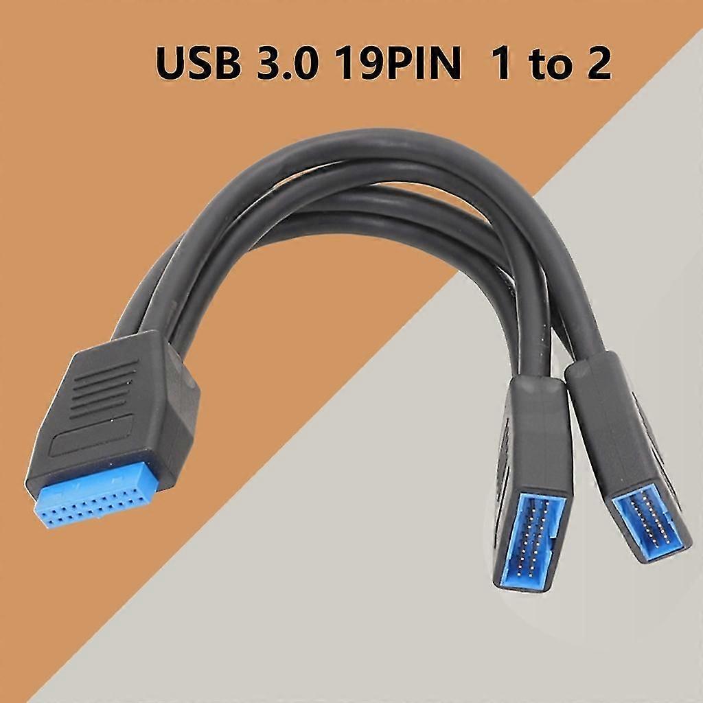 2 Port USB 3.0 Female to 20 Pin Header Motherboard Cable Internal ...