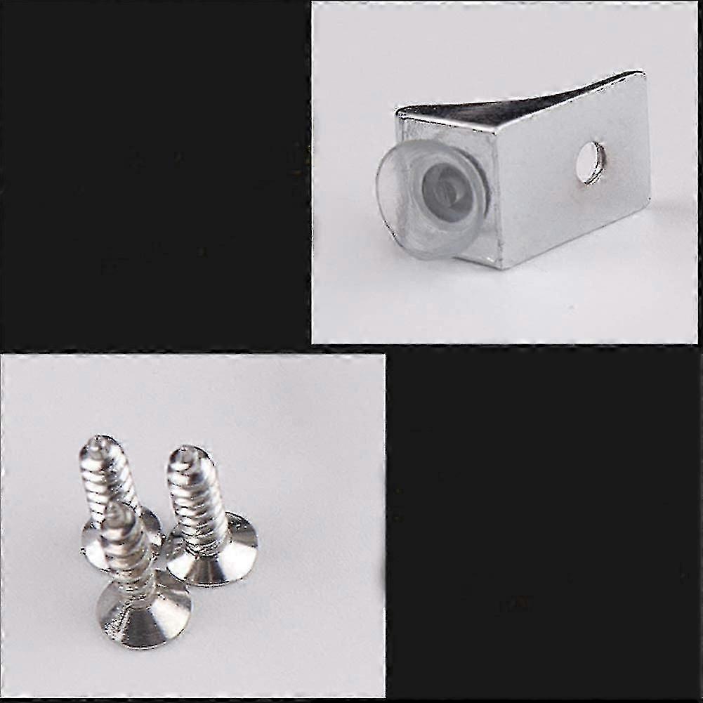 Glass Shelf Bracket, 12 Pcs Zinc Alloy Polished Chrome Right Angle ...