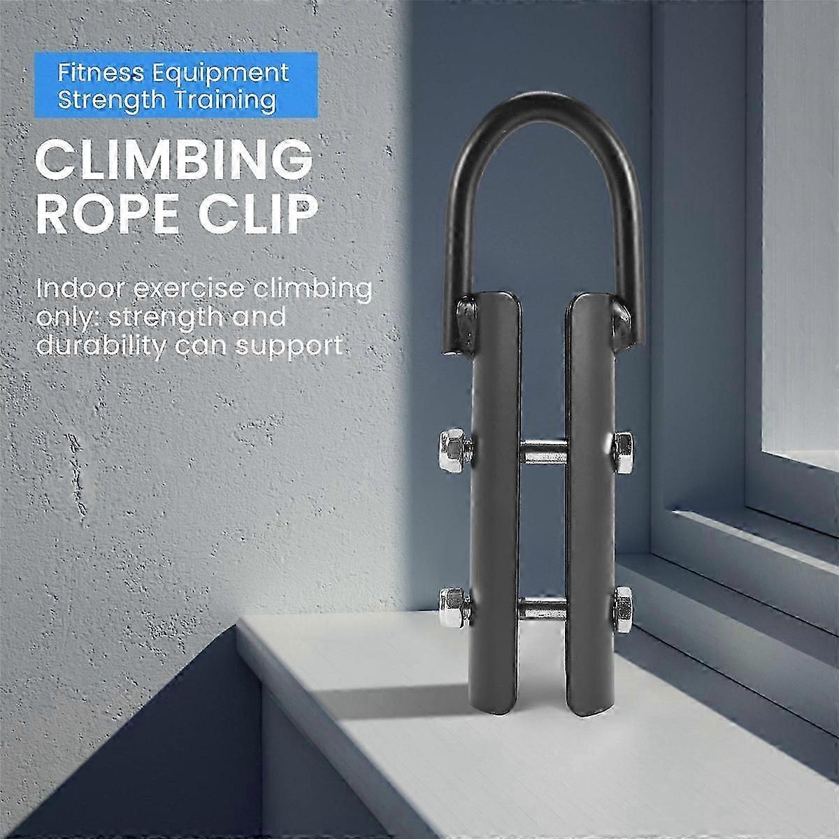 Clamp,Rope Climb Workout Rig Attachment Hook for 1.5 Inch Rope Clasp ...