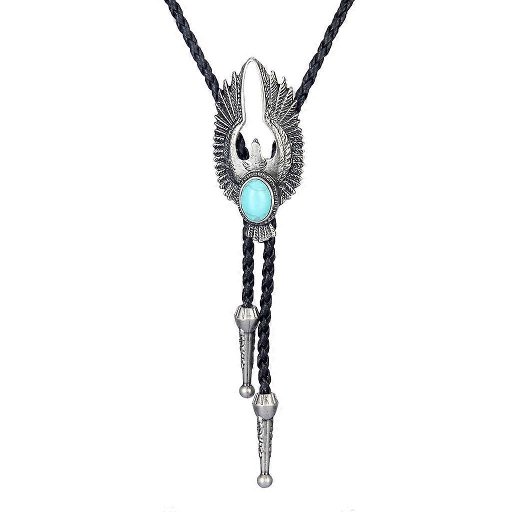 Native Turquoise Western Cowboy Bolo Ties Rodeo Novetly with Leather ...