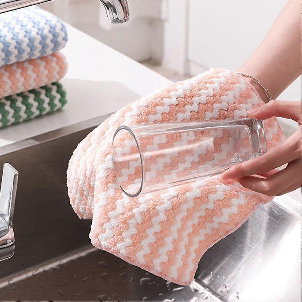 Kitchen daily dish towel dish soft velvet rag non-stick oil thickened ...