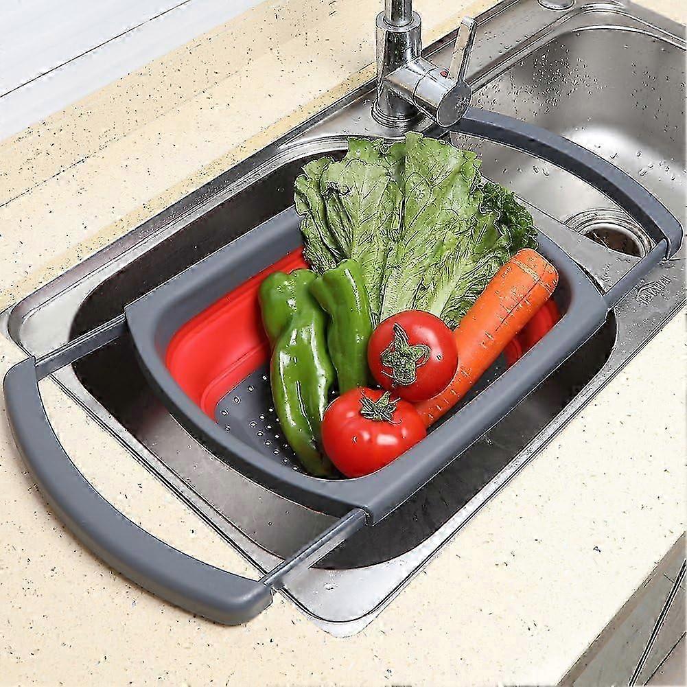 Colander Collapsible, Colander Strainer Over The Sink Vegetable/Fruit ...