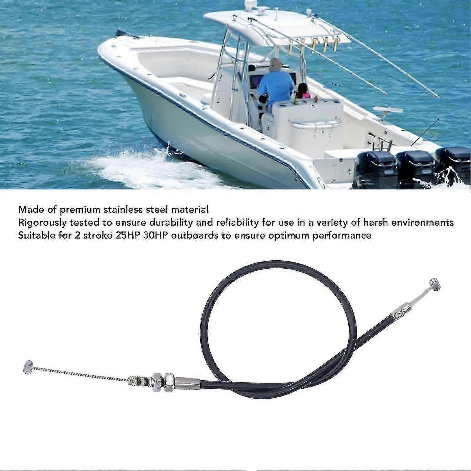 2PCS Outboard Engine Throttle Cable 61N 26311 00 for 25HP 30HP 2 Stroke ...
