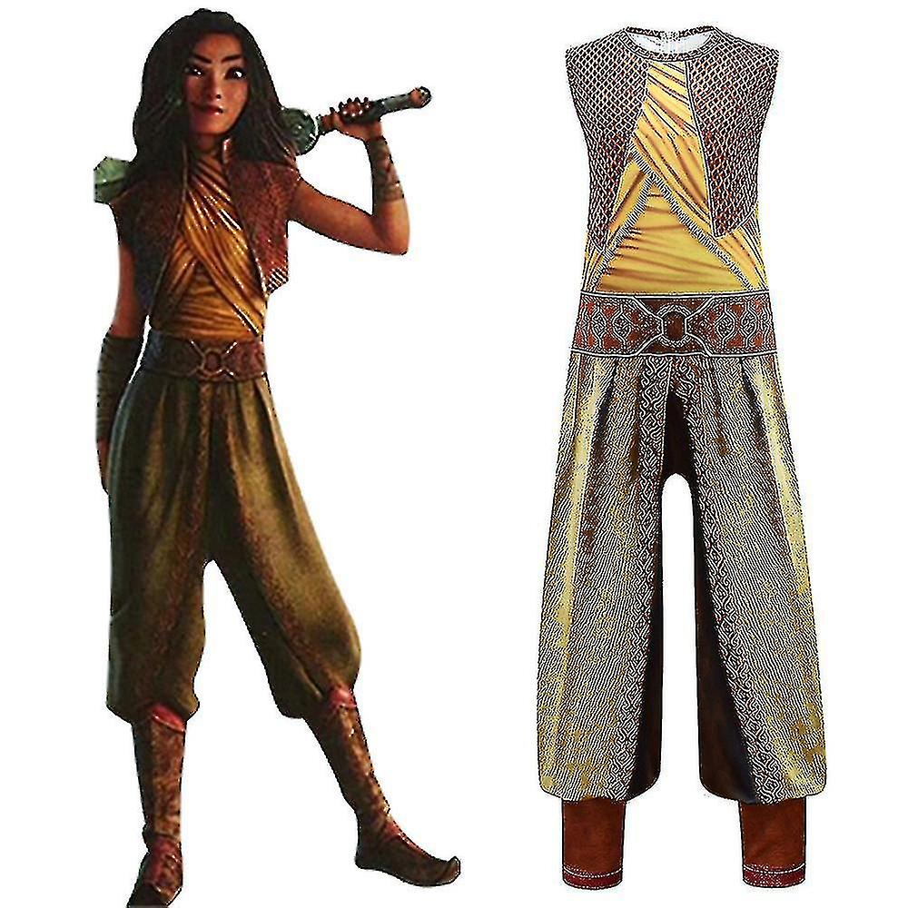 Raya And The Last Dragon Raya Costume Outfit Fancy Dress Outfit | Fruugo UK