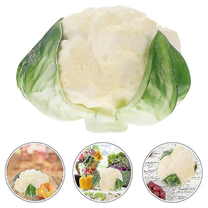 Artificial Cauliflower Ornament Realistic Vegetable Decoration Vivid ...