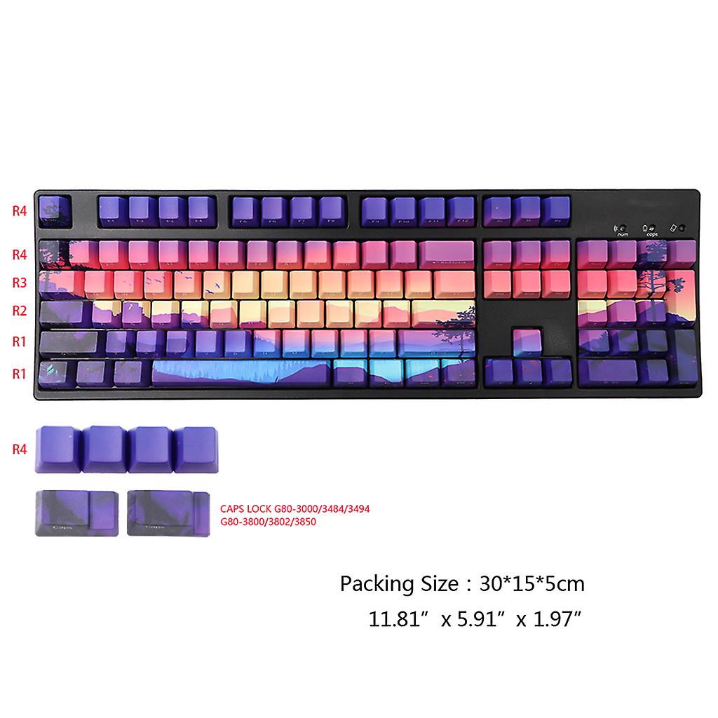 Purple Keycap Pbt Dye Sublimation Oem Profile Mechanical Keyboard ...