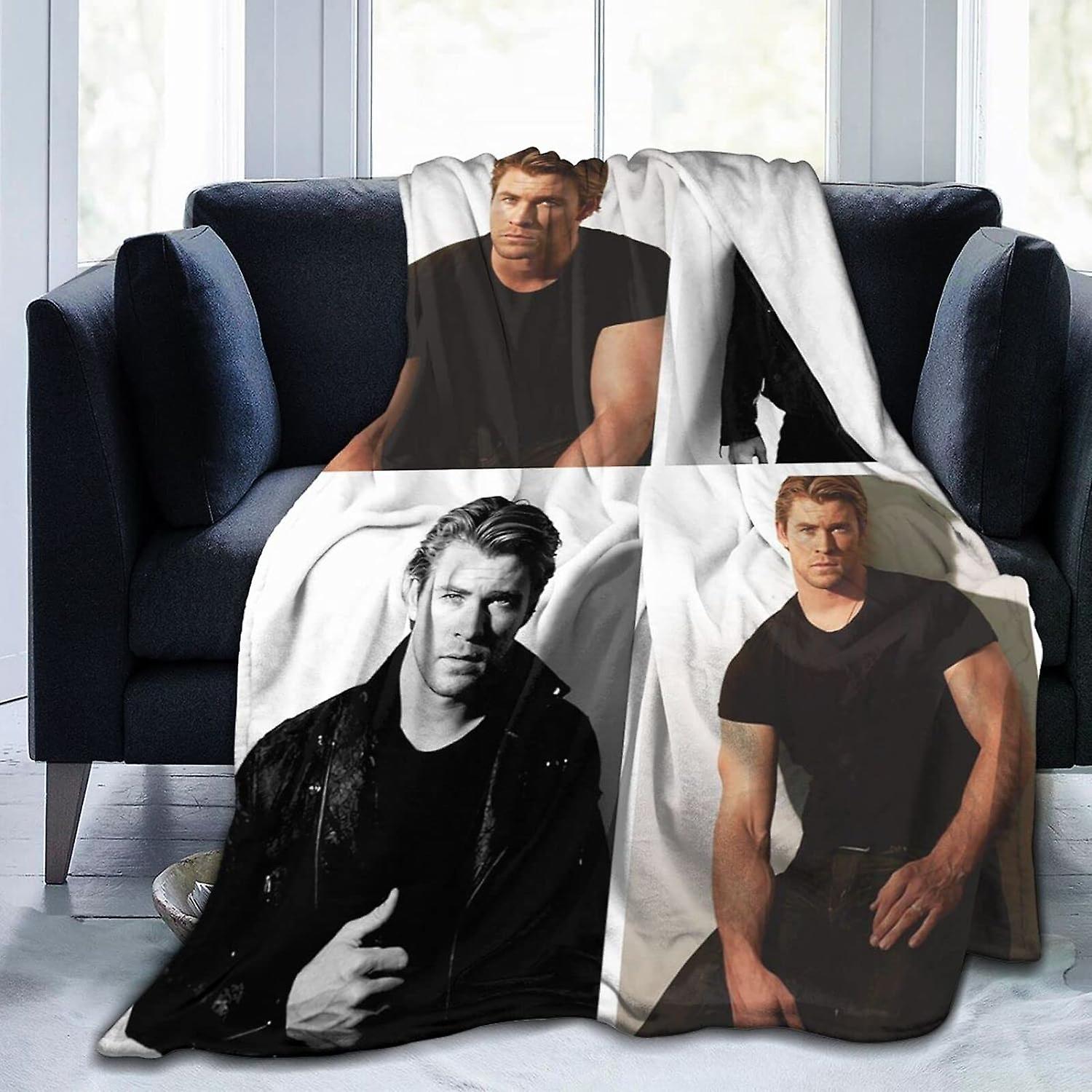 Chris Hemsworth Fleece Throw Blanket, Ultra Soft Cozy Luxury Fuzzy ...