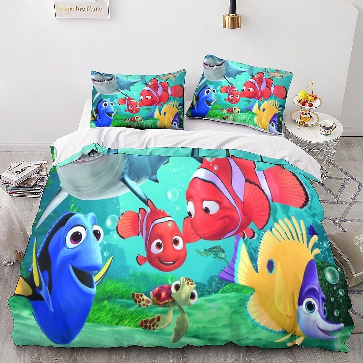 EKENOZ Finding Nemo Bedding Duvet Cover Set,3D Finding Dory Print Quilt ...