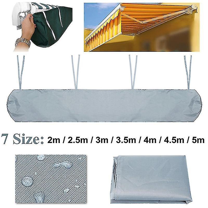 7 Sizes Outdoor Patio Awning Waterproof Cover Telescopic Roller Shutter ...