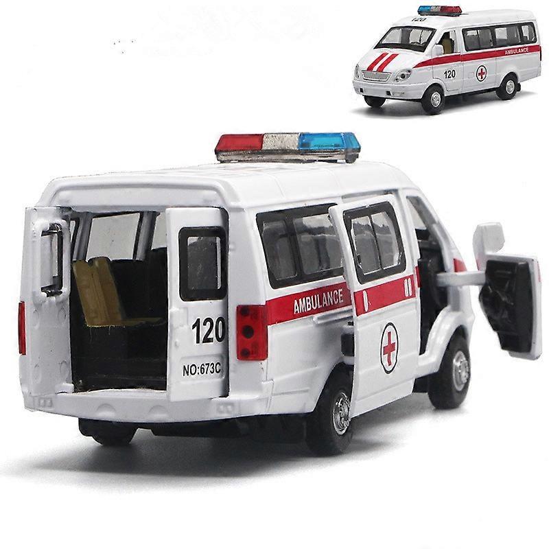 New alloy pull back 1:32 ambulance van model,fire rescue vehicle toys ...