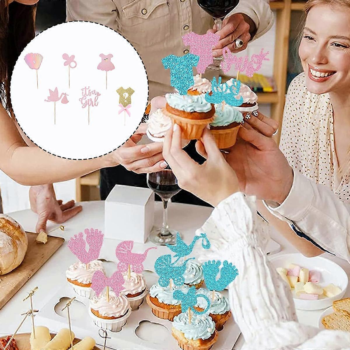 26 PCS Cupcake Toppers, Its a Girl Cupcake Toppers Set, Pacifier ...