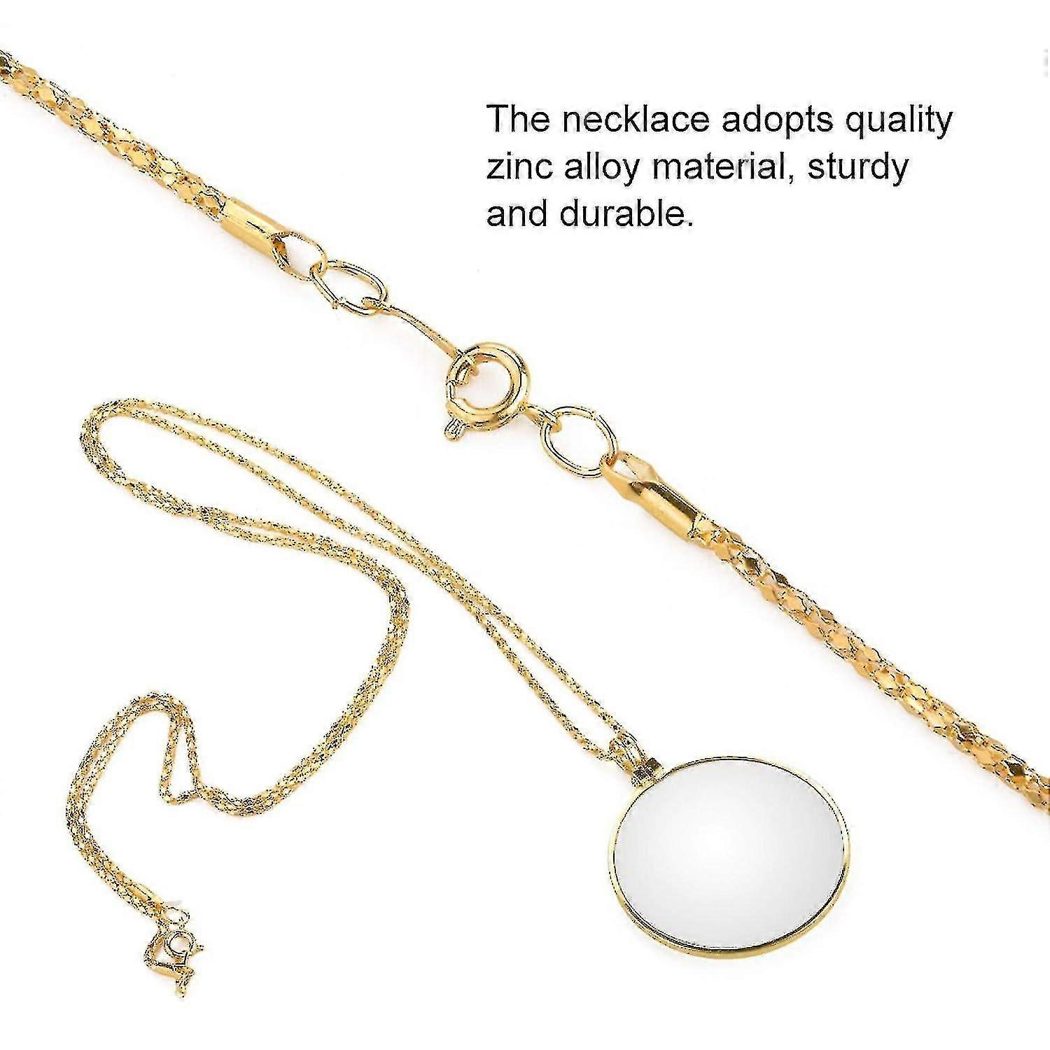 5x Magnifying Glass Necklace, Magnifying Glass Monocle Chains ...
