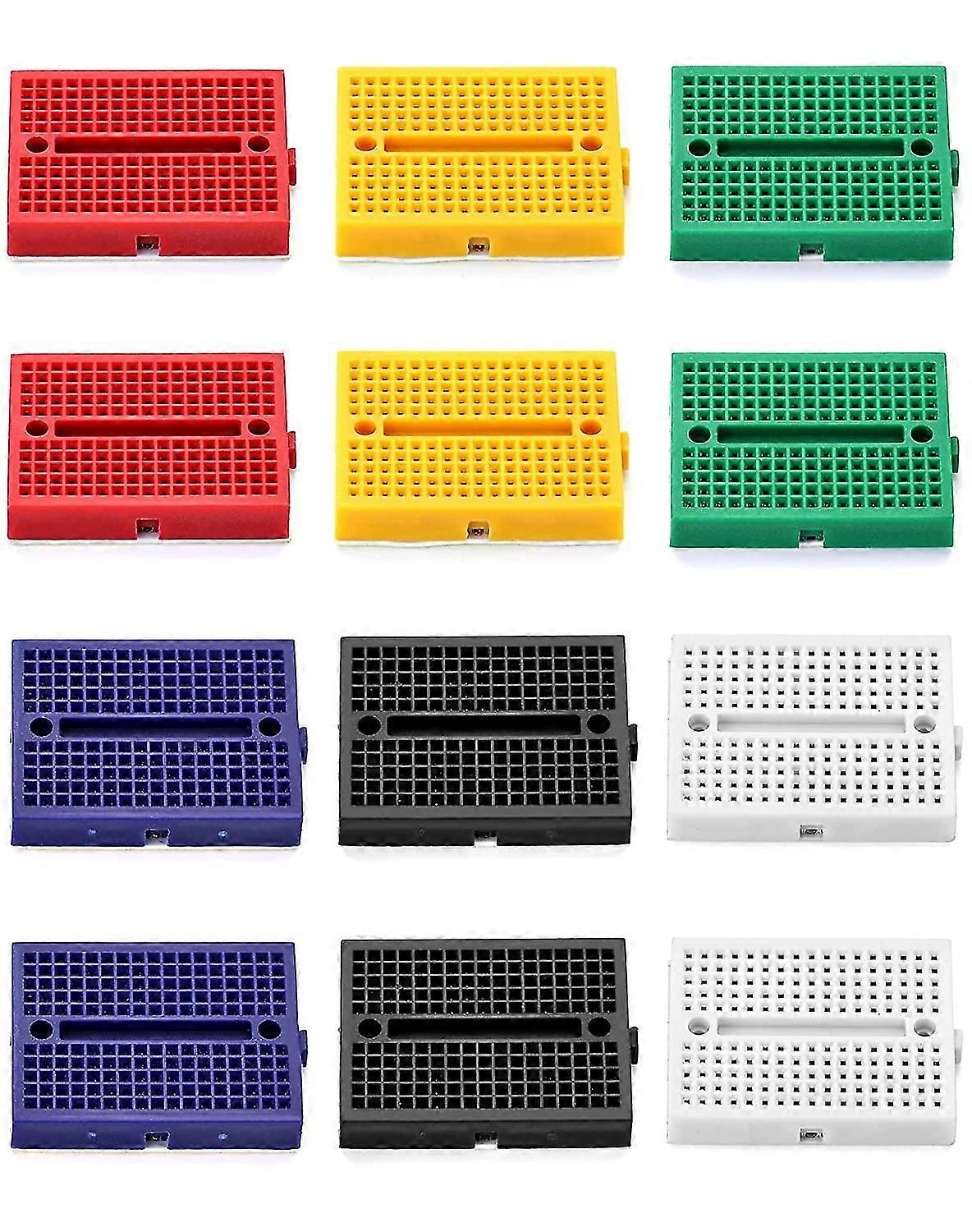 170 Point Mini Breadboard Kit,12pack Tiny Breadboard Pcb Bread Board ...