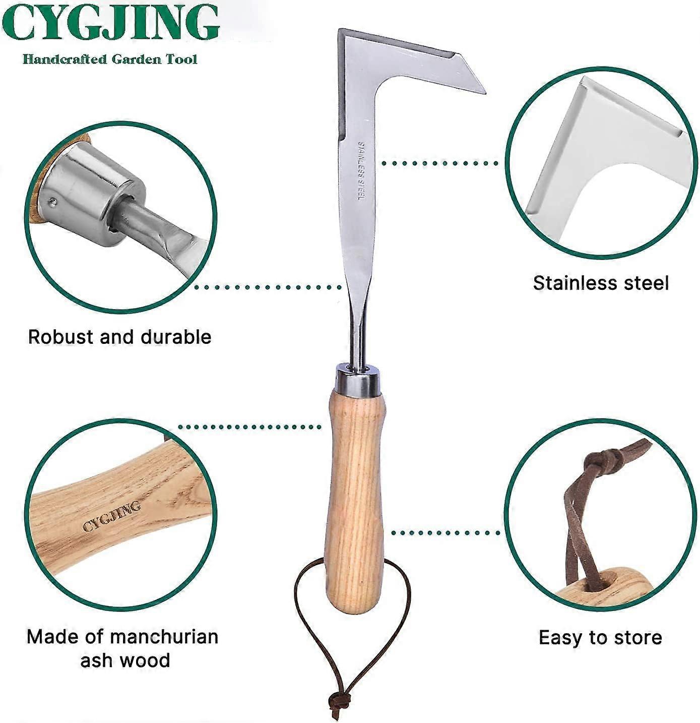 Manual Weeder Stainless Steel Weed Remover Ergonomic Weeder with ...