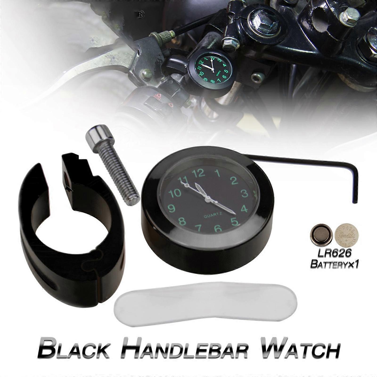 Motorcycle Handlebar Clock, Universal Waterproof Motorcycle Handlebar ...
