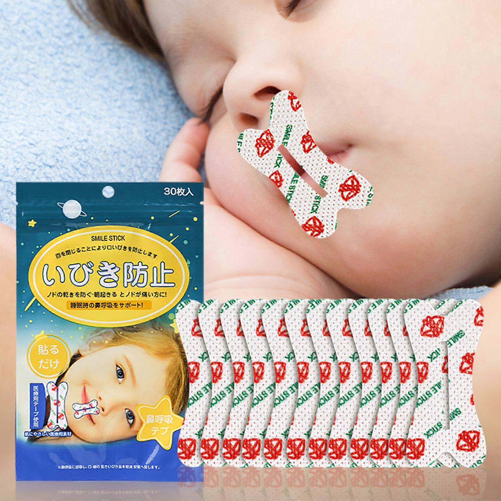 30pcs/box Anti-snoring Stickers For Children Adult Night Sleep Lip Nose Breathing Improving ...