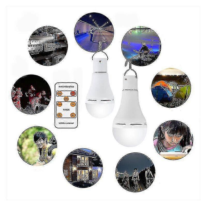 Usb Rechargeable Light Bulb With Remote Control, 7w Led Battery Light ...