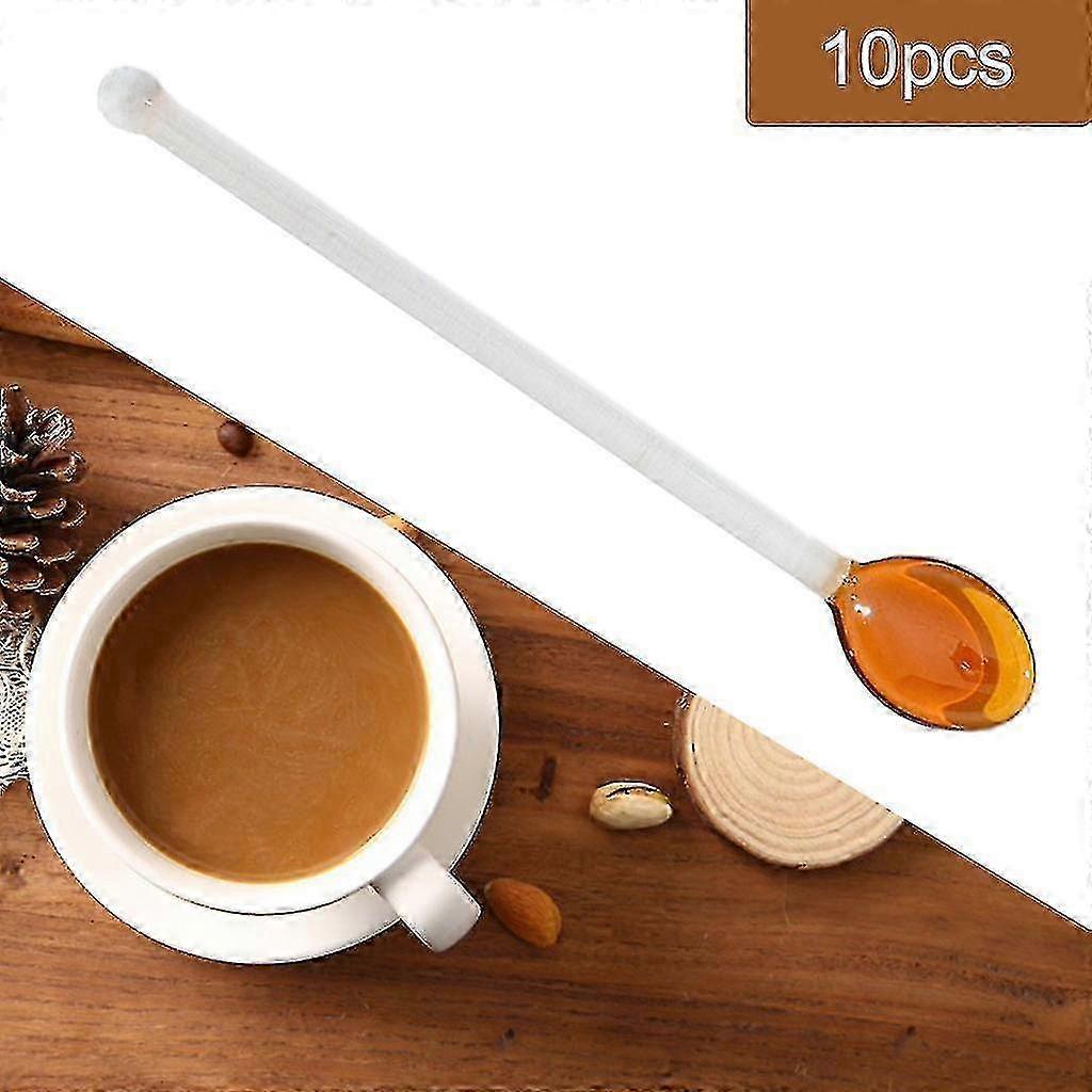 10x Glass Teaspoons Dishwasher Safe Stirring Spoon For Stirring Coffee ...