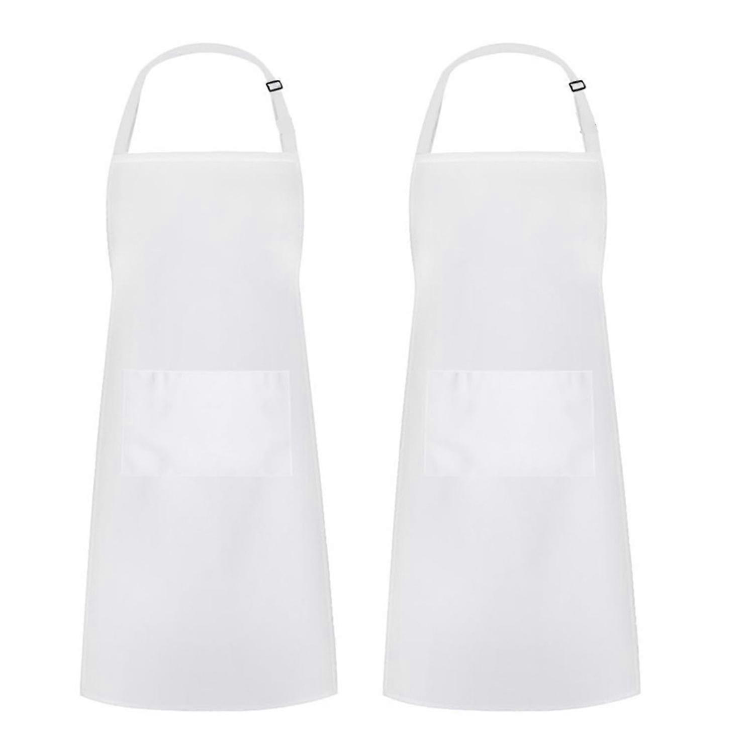 2 Pcs Waterproof Cooking Apron Set with 2 Pockets for Men Women Oil ...