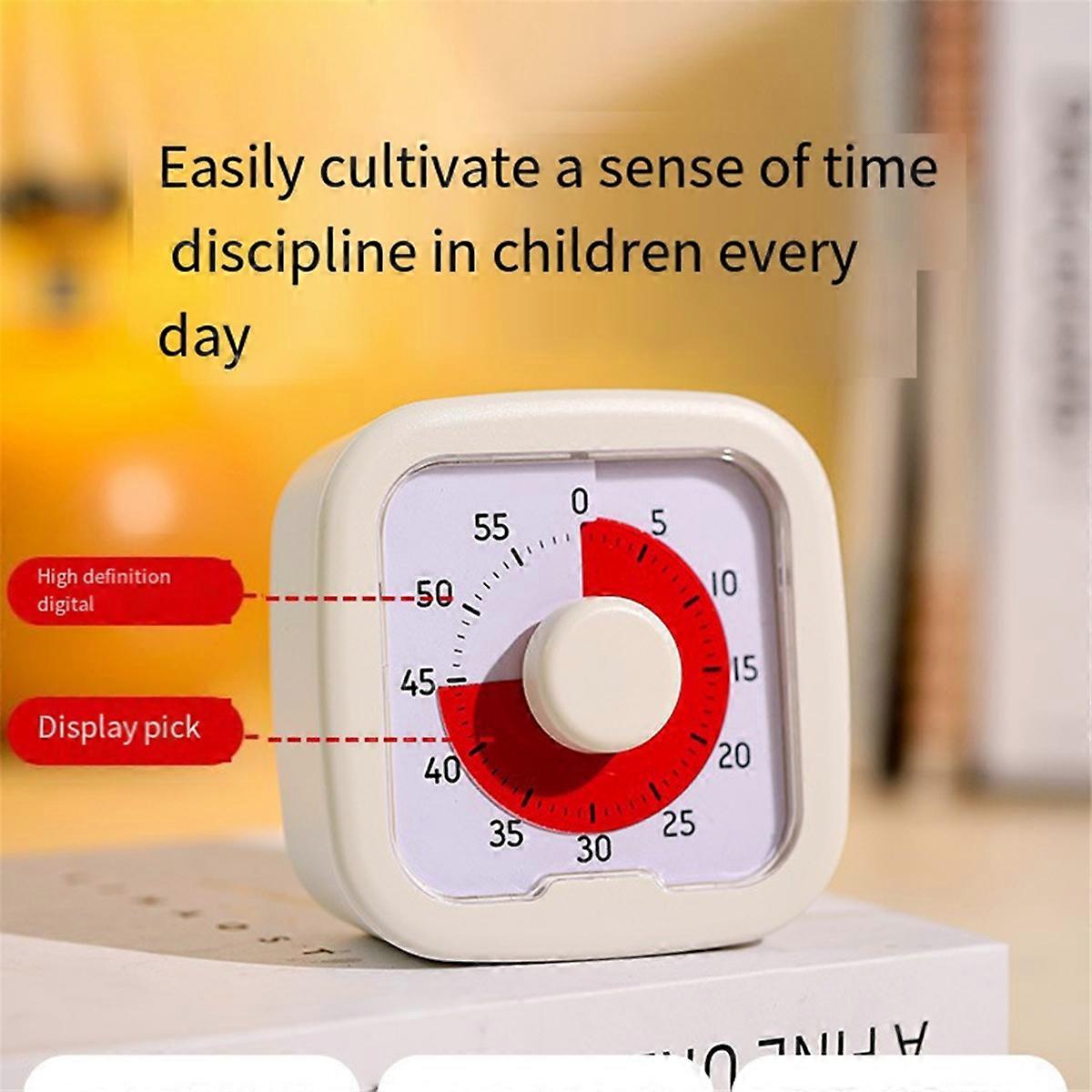 Silent Visual Timer 60-Minute Stopwatch Alarm Clock Countdown Timer ...