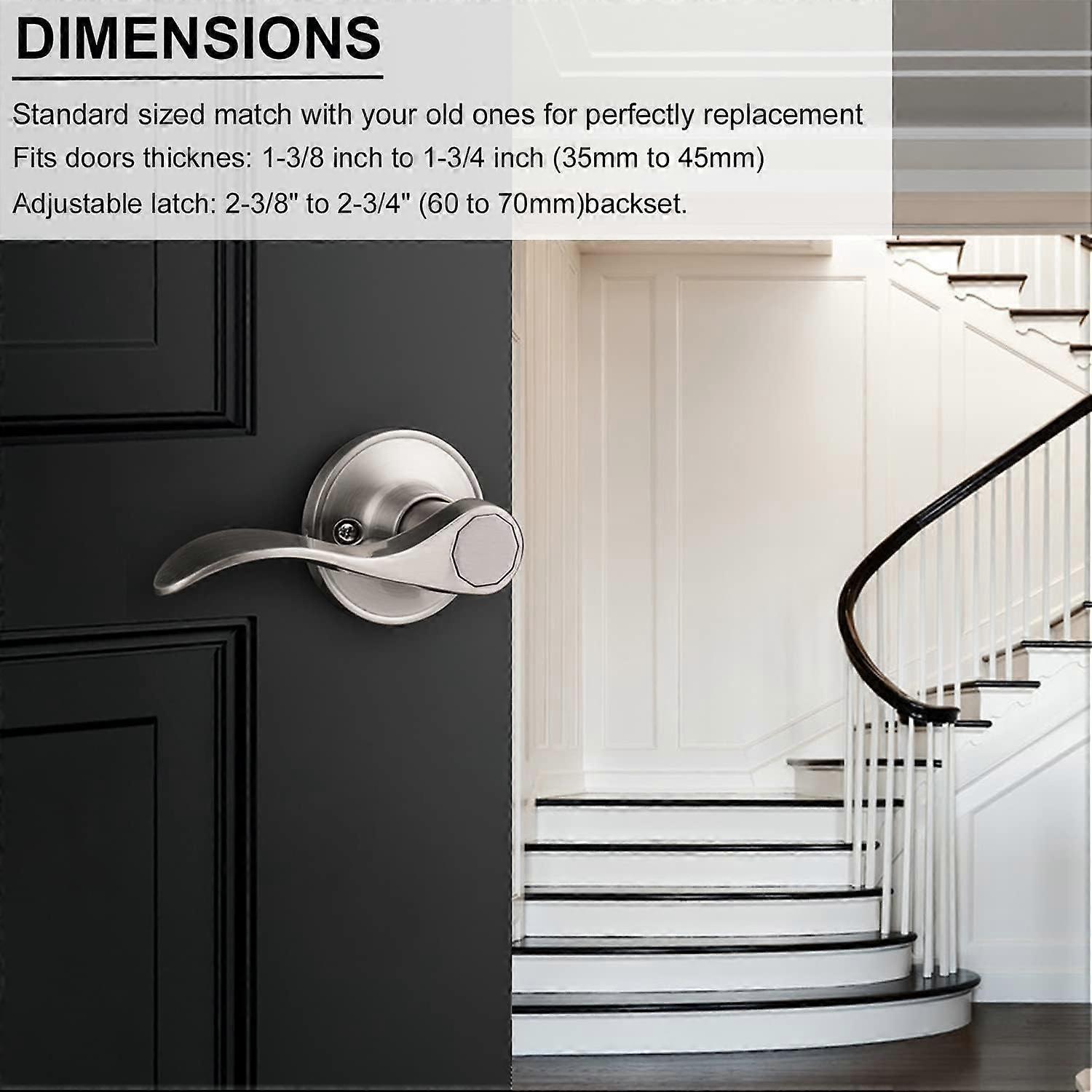 Pack Dummy Lever Brushed Nickel Finish Single Side Handle for Closet ...