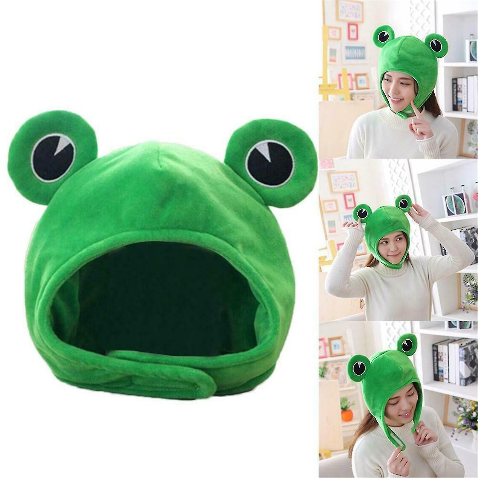 Cartoon Funny Adorable Plush -frog Hat Cosplay Costume Dress Up Hat ...