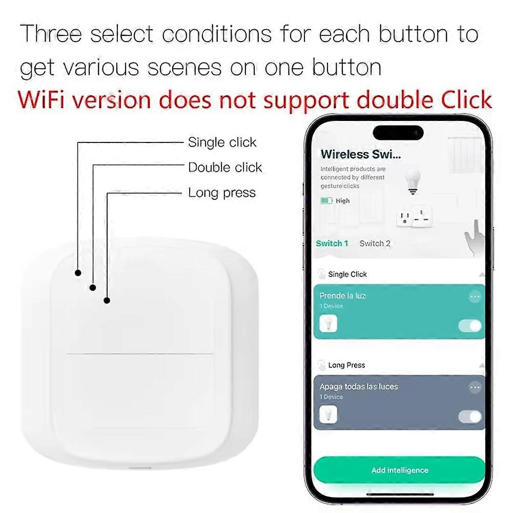 Tuya 2 Gang Scene Button Switch Push Remoter Panel Smart Home Linkage ...