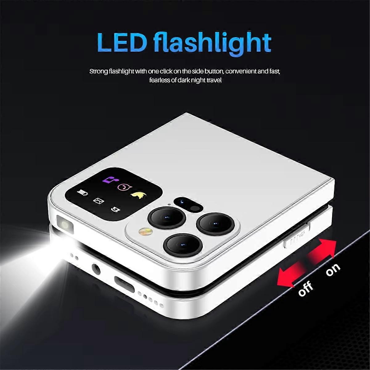 A50 Pro Flip Phone Dual SIM Card GSM Automatic Call Recording 2.4 Inch ...