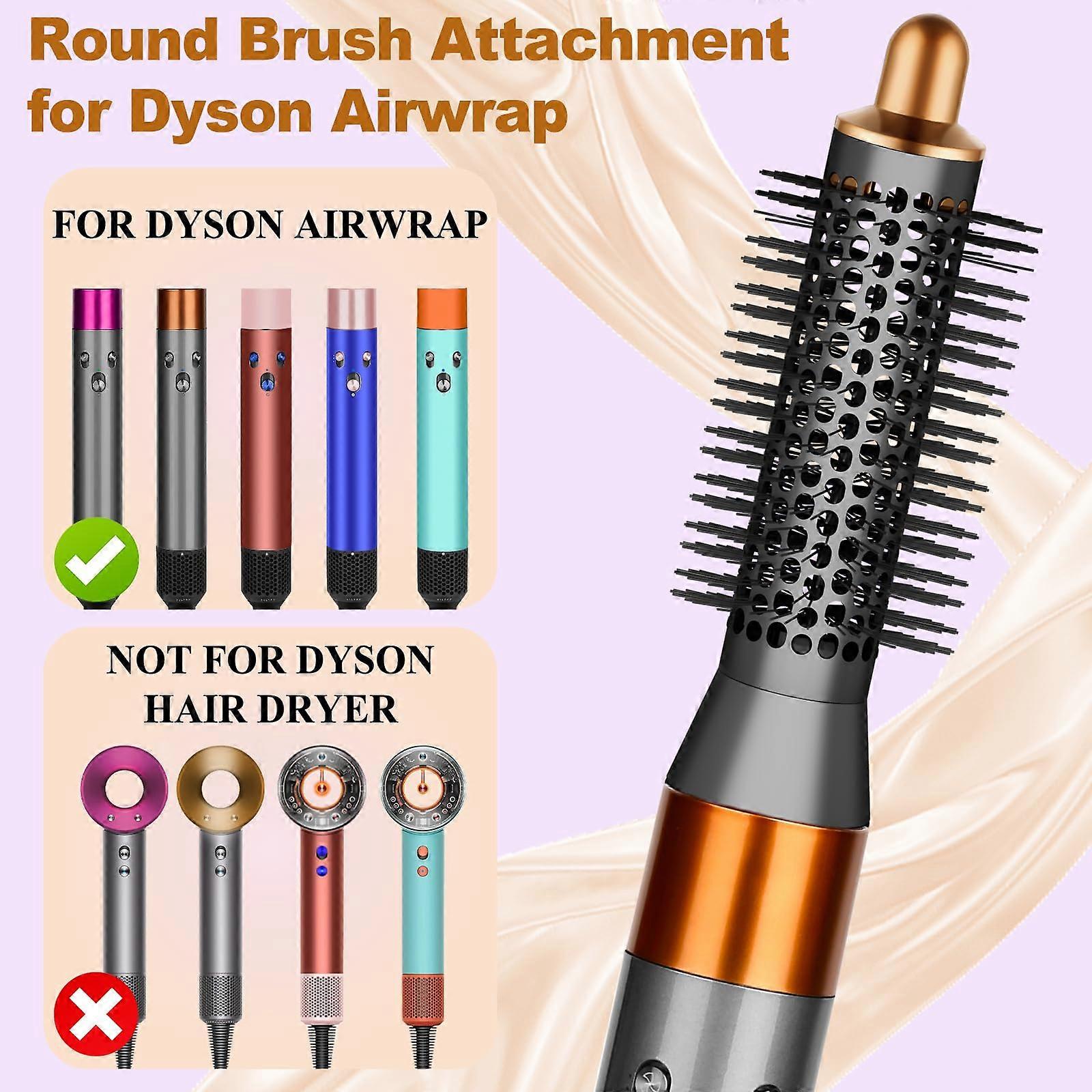 Small Round Volumizing Brush and Wide Tooth Comb Attachments for Dyson ...