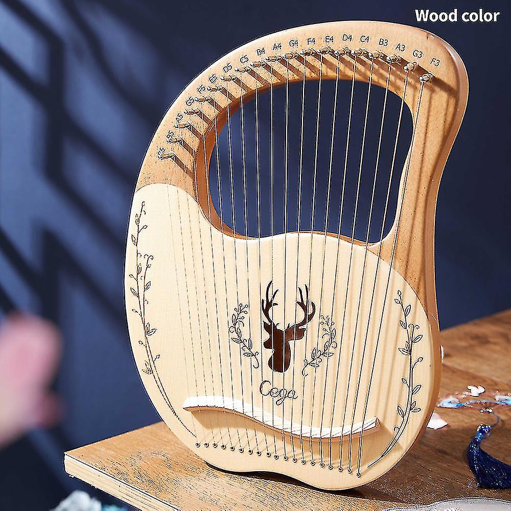 19 String Lyre Harp Wooden Mahogany Musical Instrument Lyre Harp With ...