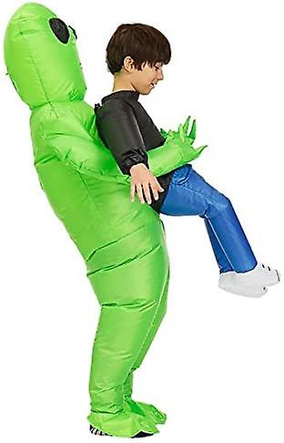 Inflatable Alien Costume Party Fancy Dress Cosplay Outfit Green Alien ...