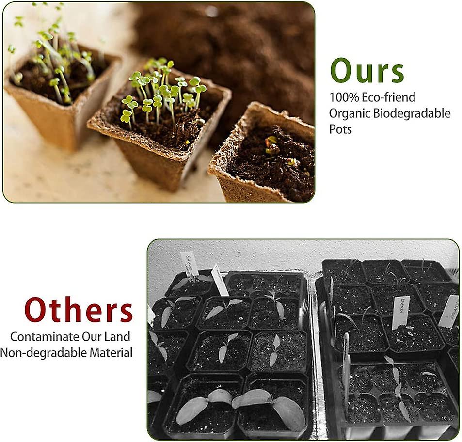 Seedling Pot Biodegradable Fiber Seedling Cups, Seedling Tray Potting ...