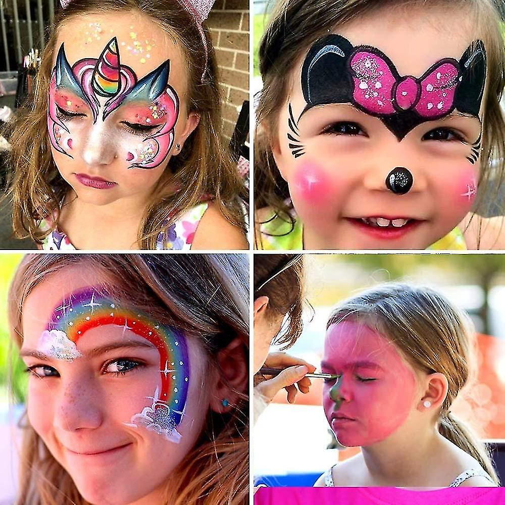 Kids Face Paint Kit - 15 Colours Non-toxic Professional Face Paint ...