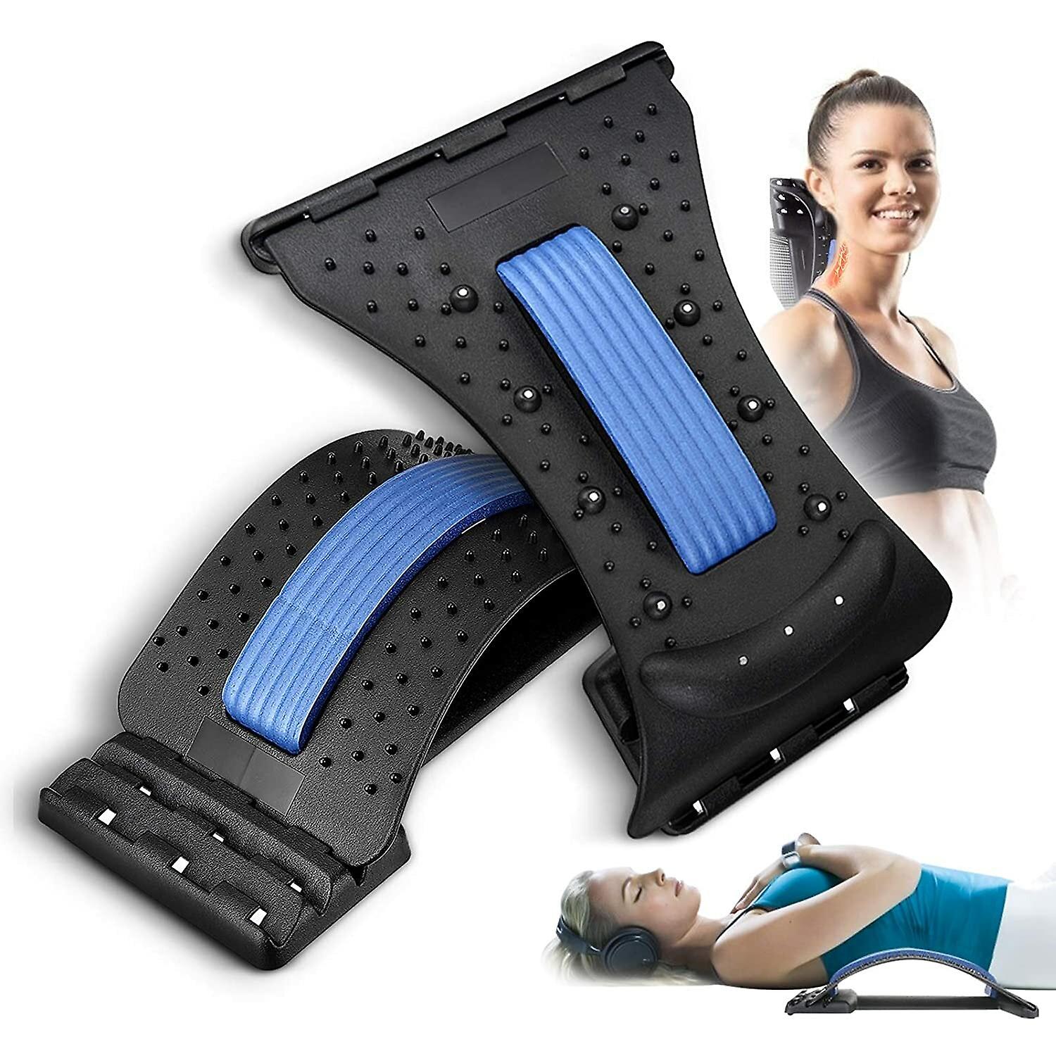 Back stretcher neck massage spine board for lumbar pain muscle relief ...
