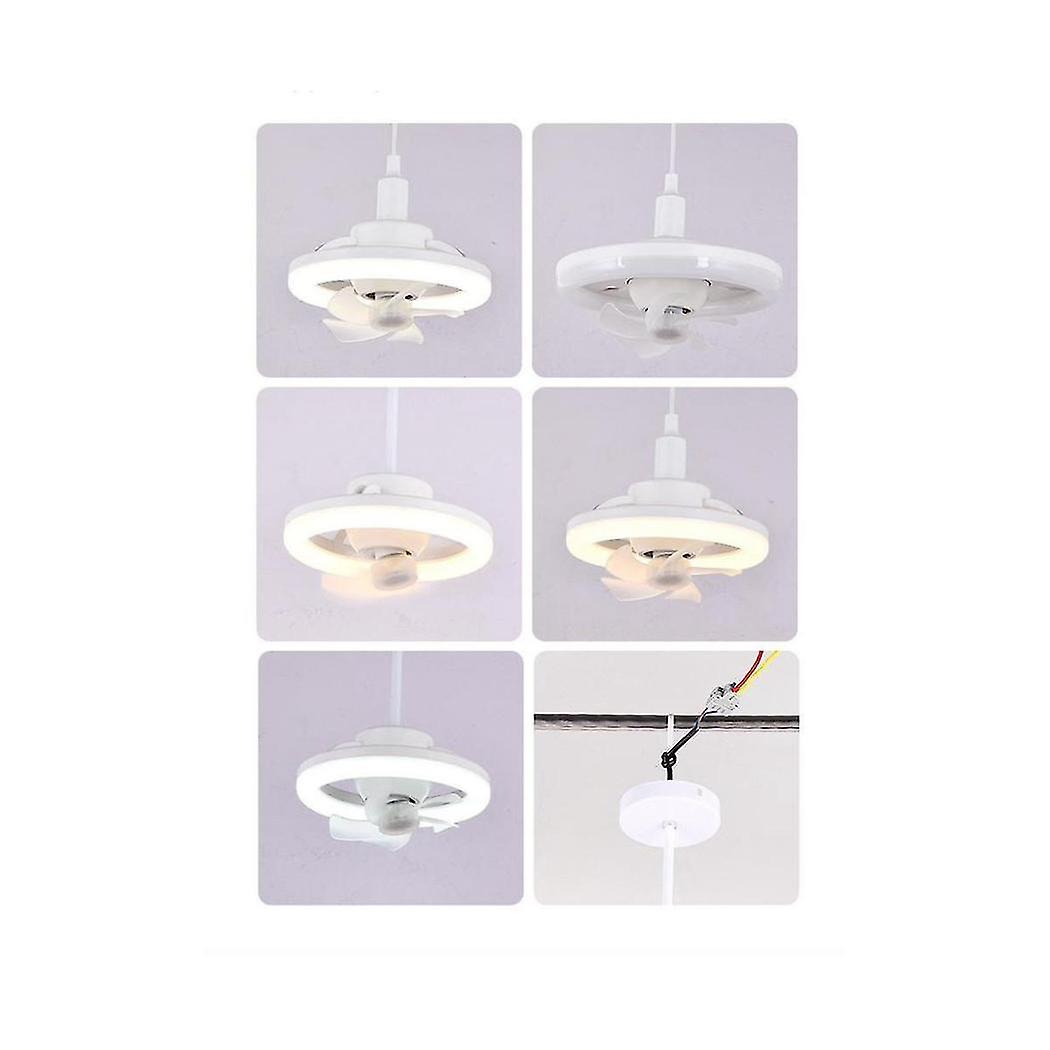 360 Rotating Ceiling Fan Light E27 Intelligent Fan With Remote Control ...