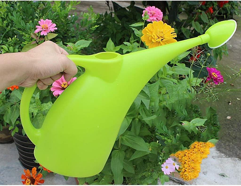 3L Green Flower Watering Can with Long Spout - Indoor and Outdoor Plant ...