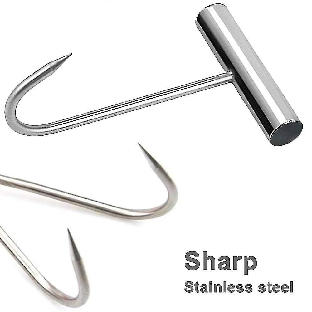 Stainless Steel 8 Inch Hooks T-handle Meat Boning Hook For Kitchen ...