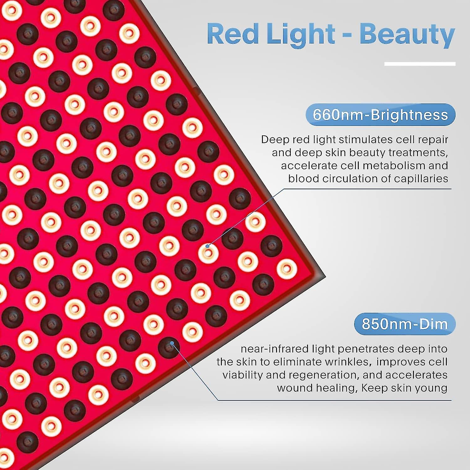 Red-light-therapy, Led 660nm And Near Infrared 850nm Light Combo-red ...