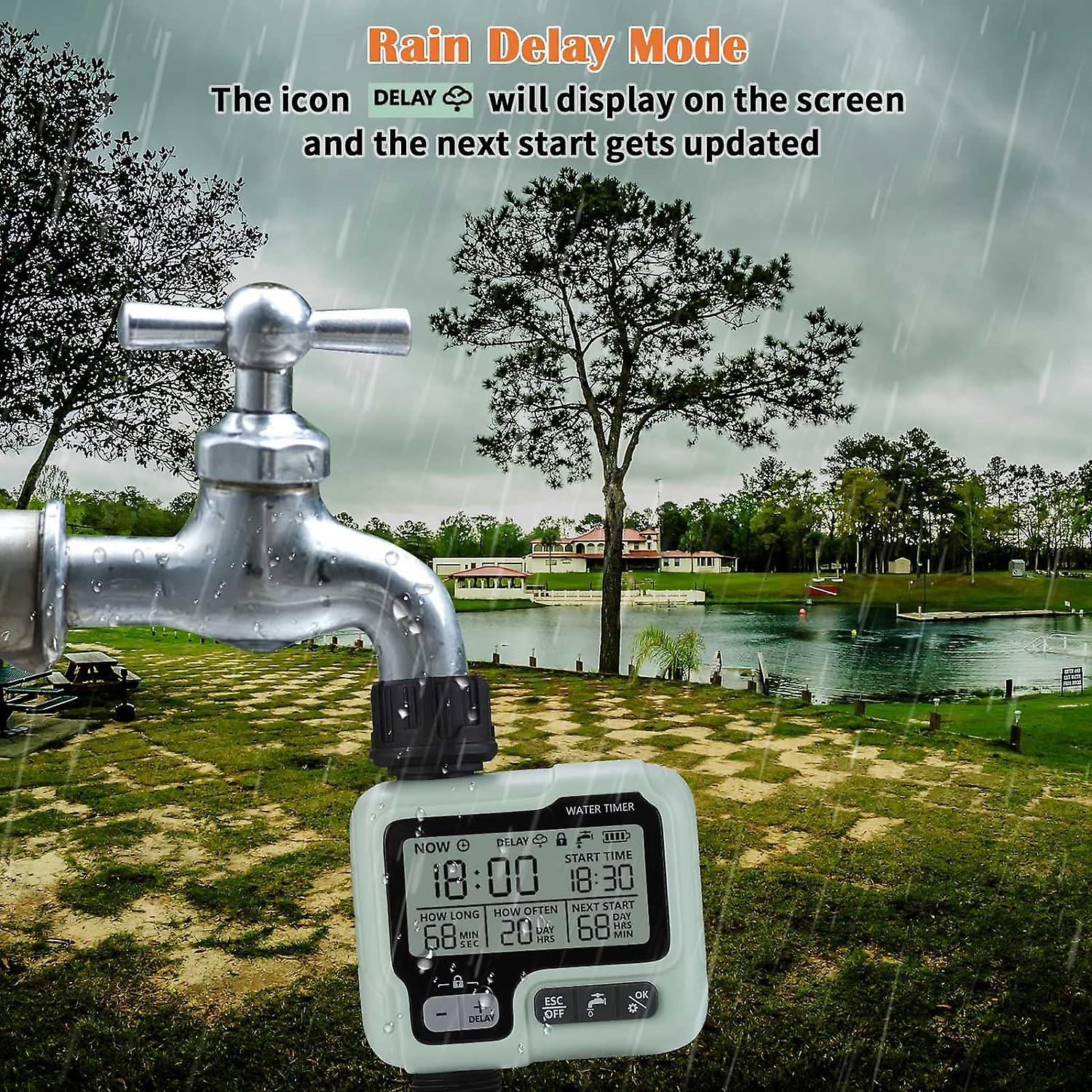 Johgee Automatic Watering Timer Drip Watering Timer, Waterproof and ...