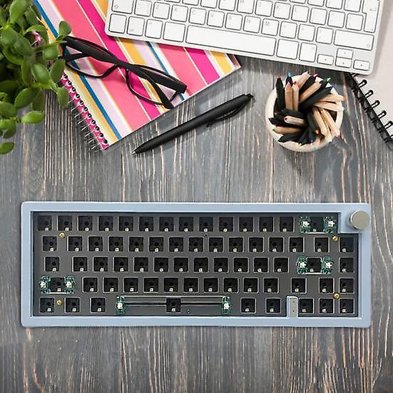 Mechanical Keyboard Kit with Knob Programmable RGB Backlit Hot Swap ...