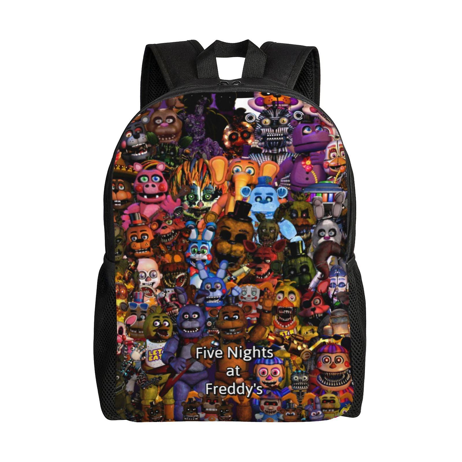 FNAF Five Night At Freddy Backpack Water Resistant College School Bags ...