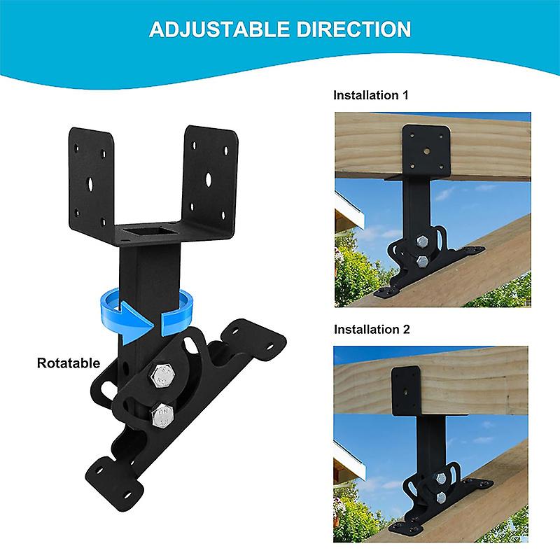 Pergola Roof Riser Beam Support,180 Degree Adjustable Pergola Support ...