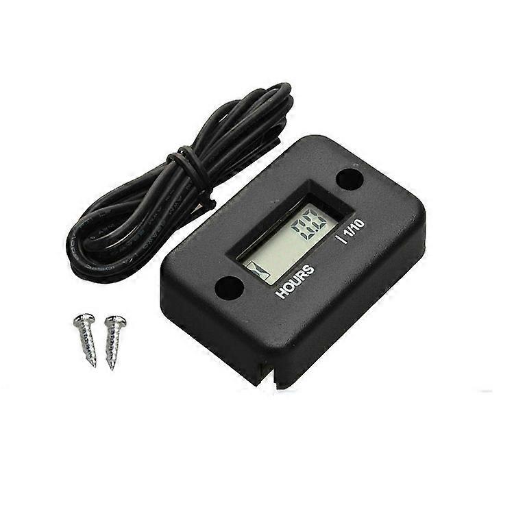 Waterproof Digital Hour Meter LCD Display Portable Engine Gauge Hour ...