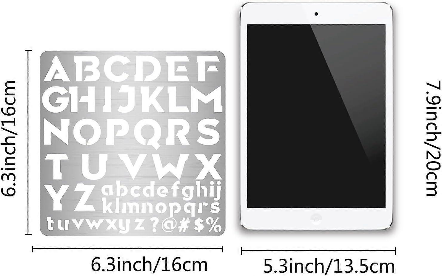 6.3 Inch Metal Letter Stencil Stainless Steel Lettering Alphabet Symbol ...