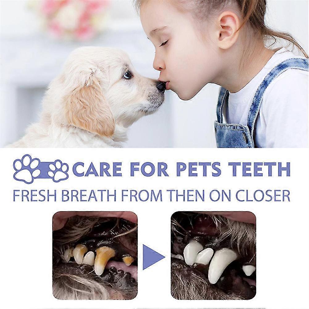 1-5st Pet Clean Teeth Spray Med Fingerborste Tandrengöringsspray för ...